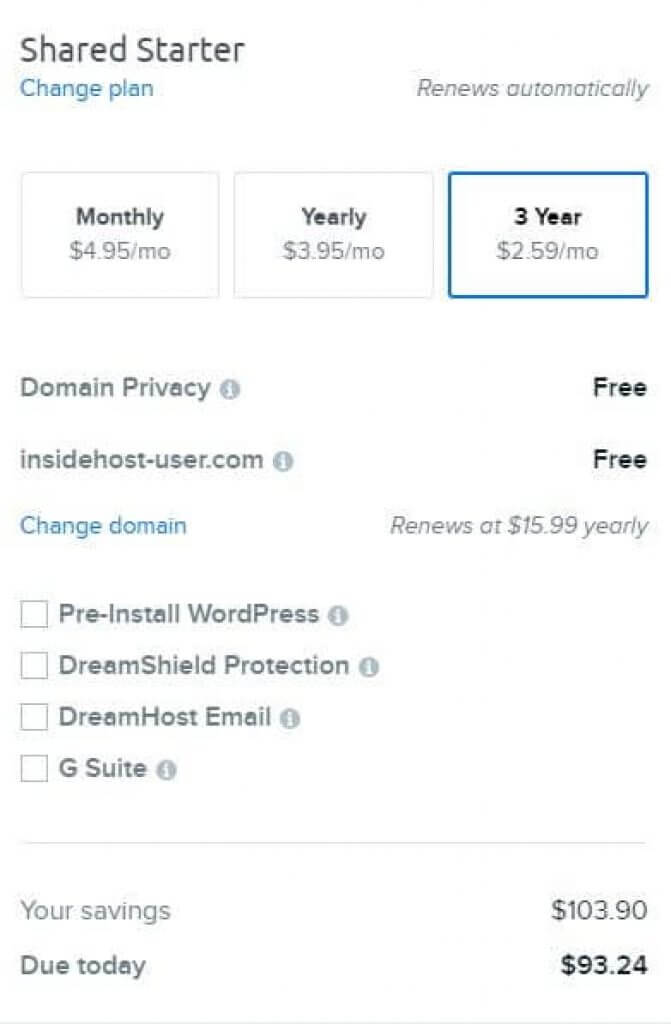 Dreamhost Shared Starter Plan Explained - InsideHost Blog