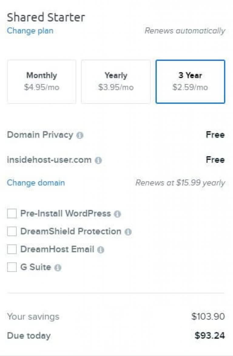 Dreamhost Shared Starter Plan Explained - InsideHost Blog